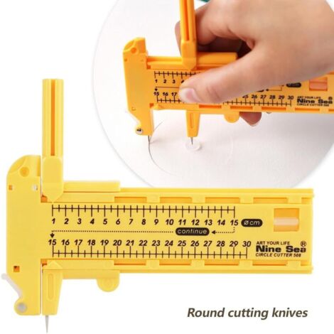 Compás de corte ajustable de plástico PVC amarillo de alta calidad para ...