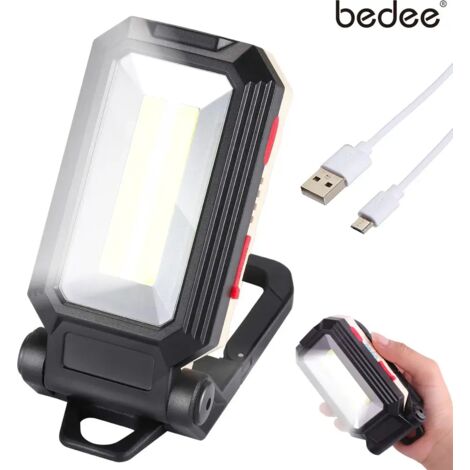 Luz de trabajo LED recargable, luces de inspección con base magnética y ...
