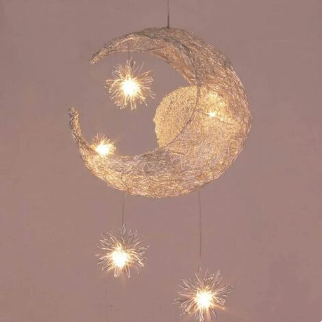 Kinder-Hängeleuchte Mond-Deckenleuchte Moderne LED-Deckenleuchte ...