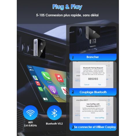 2-in-1 Wireless-Adapter für CarPlay & Android Auto – Verbesserte ...