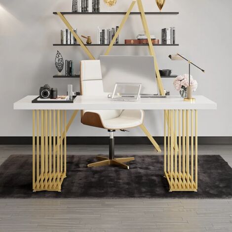Bureau Table d'ordinateur, 180 x 80 x 78 cm Table de Bureau Moderne PC ...