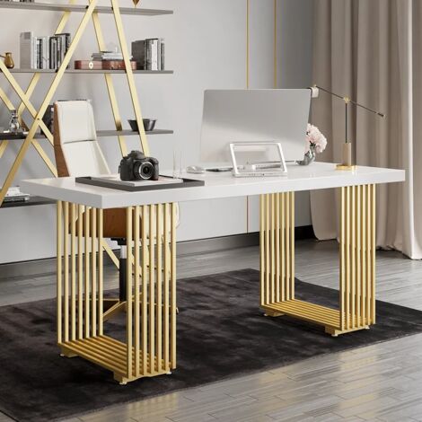 Bureau Table d'ordinateur, 180 x 80 x 78 cm Table de Bureau Moderne PC ...