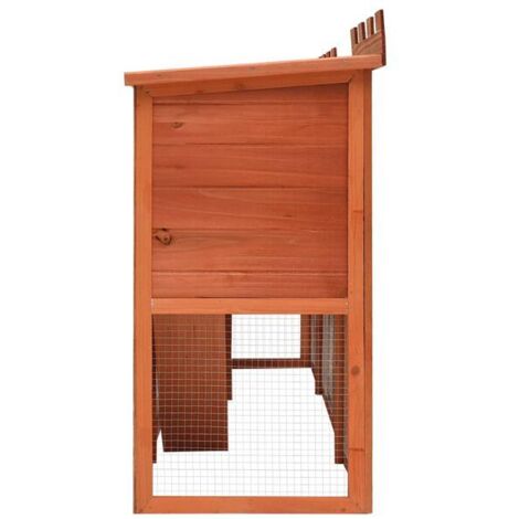 Clapier large d'extérieur avec maison double