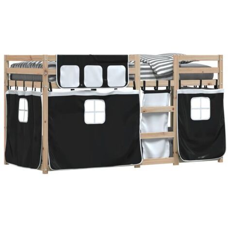 Lit superposé sans matelas 75x190 cm bois de pin massif