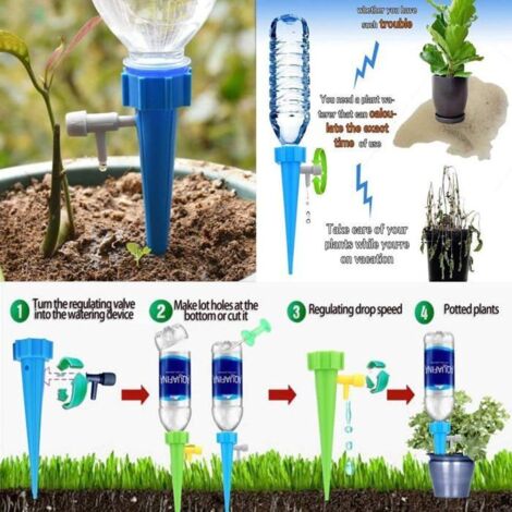 Kit Irrigation Goutte à Goutte 15Pcs, Débit Eau Réglable, Vannes ...