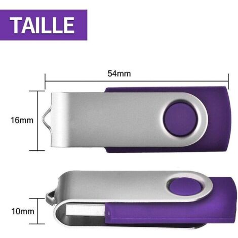 Lot de 2 Clé USB 32 Go USB 2.0 Mémoire Flash Drive Clef USB Pivotantes ...