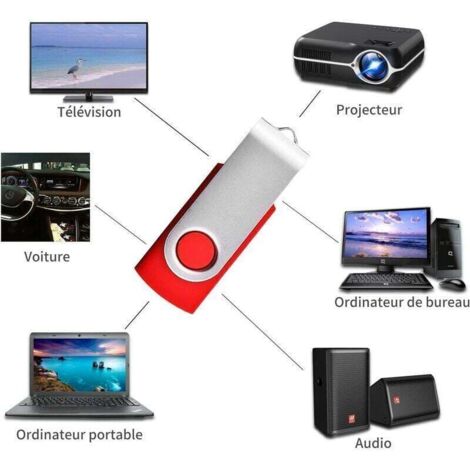 Lot de 2 Clé USB 32 Go USB 2.0 Mémoire Flash Drive Clef USB Pivotantes ...