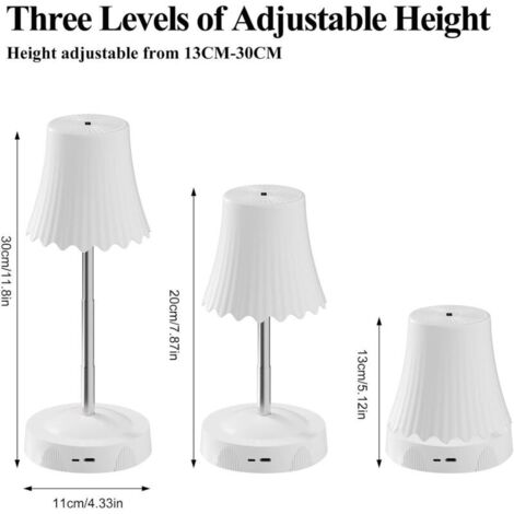Lampe de table rechargeable à hauteur réglable avec capteur de geste ...