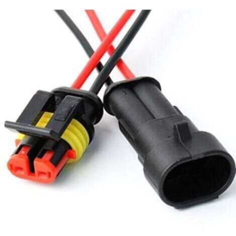 Way Car Waterproof Electrical Connector,16 AWG 2 pin Plug Auto ...