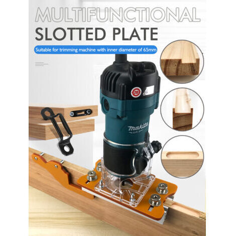 Base pour défonceuse à bois, guide de rainure avec fraise de 6,35 mm (1 ...