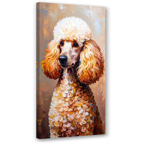 Wandbild Pudel Hund Tier 40x80 cm