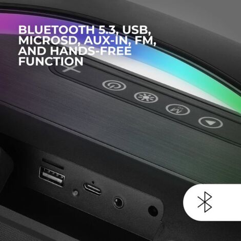 Enceinte Bluetooth - Mars Gaming - MS-PULSE - 50W RMS - Ultra-Bass ...