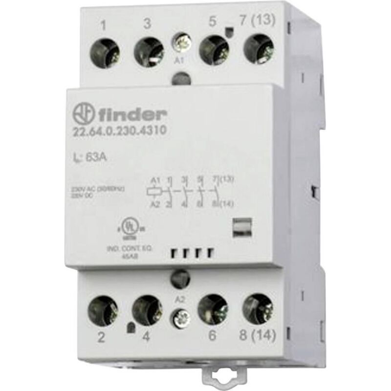 Finder 22.64.0.024.4610 contactor montaje en carril DIN 35 mm