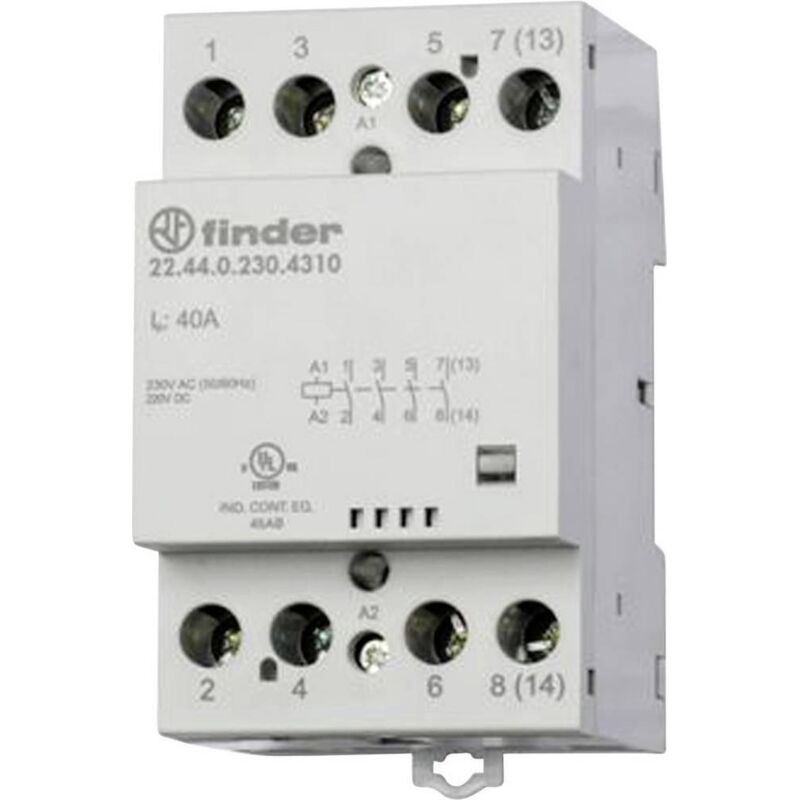 Finder Contactor 40A 440V CA Rail 35mm 2O+2F