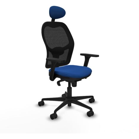 Jorquera sincro malla negra similpiel azul brazos 3D base nailon ...