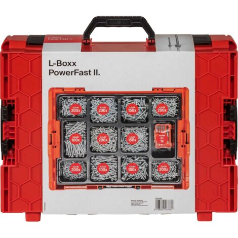 Juego de tornillos Fischer PowerFast II L-BOXX PanHead