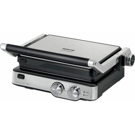 Sencor SBG 4010SS grill eléctrico multifunción plateado negro