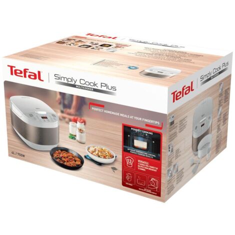 Multicooker Tefal Simply Cook Plus blanco oro 750 W 4 litros