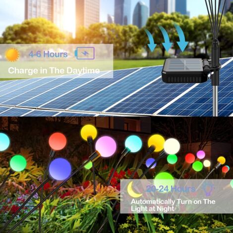 Solar-Gartenleuchten, Glühwürmchen, 8 LED-Solarlampe für draußen ...