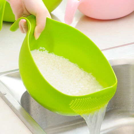 colino per riso in plastica, scolapasta da cucina con manici, ciotola ...