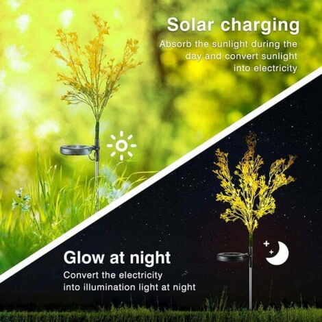 Farol solar para exterior, luz solar, luz solar para jardín, juego de 2 pilas solares Garden ...