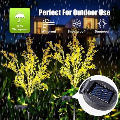 Farol solar para exterior, luz solar, luz solar para jardín, juego de 2 pilas solares Garden ...