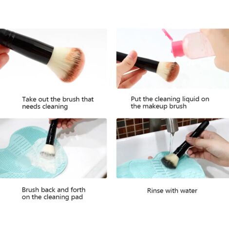 Brocha de maquillaje de silicona, brocha limpiadora de base, tabla de ...