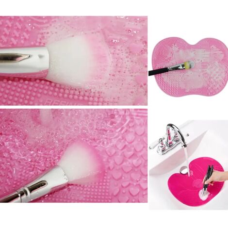 Brocha de maquillaje de silicona, brocha limpiadora de base, tabla de ...