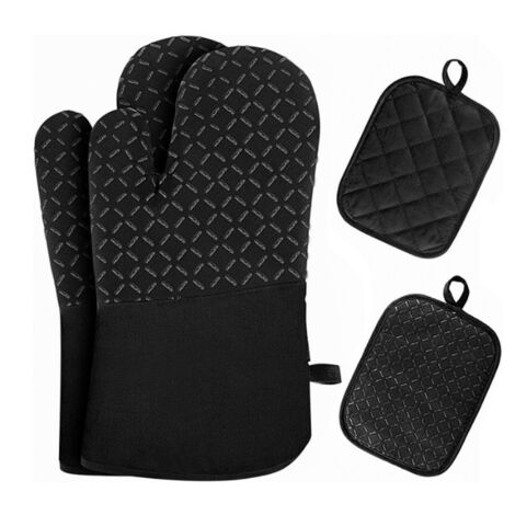 Guantes aislantes para horno de chef resistentes al calor (juego de 4 ...