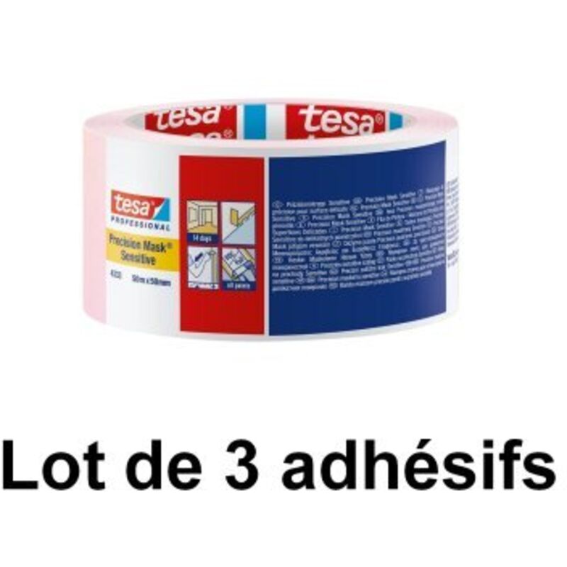Adhésif de masquage de précision, surfaces sensibles, 50 mm x 50 m ...