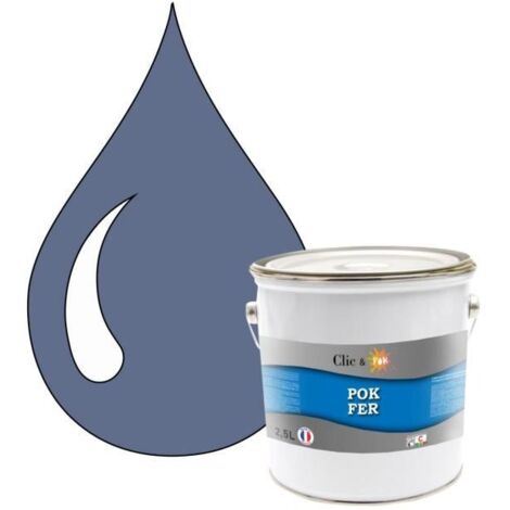 Peinture - POK - Glycérophtalique - 2,5L - Antirouille - RAL 5014 Bleu ...