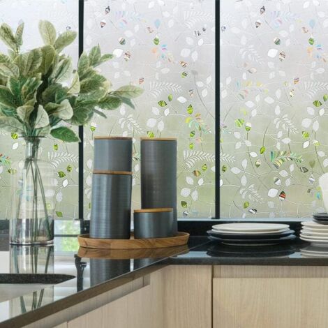 Film Fenetre Anti Regard Occultant, 3D Feuille Film Electrostatique ...