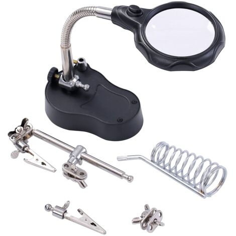 Loupe à Souder avec Lampe à LED, Loupe sur Support mains Libres Aider ...