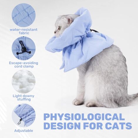 Collier conique ajustable pour chat, alternative légère et souple au ...