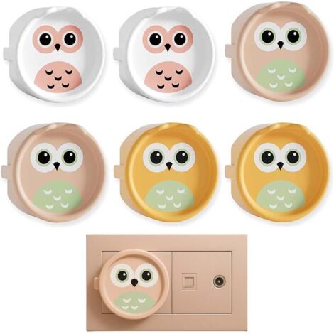6 Pièces Cache prises F en silicone, Sécurité Enfant, Cache prise ...