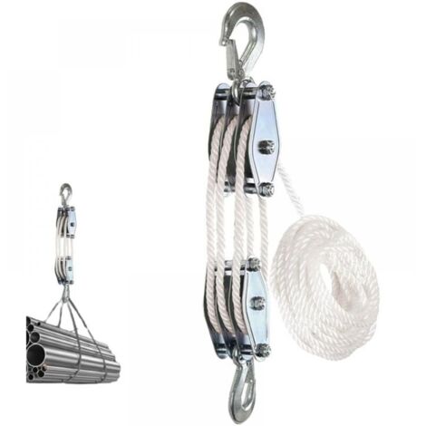 Robustes Seilwinde, Bruchfestigkeit von 15 m, Traglastblock von 500 kg ...