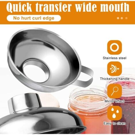 Entonnoir Cuisine Inox, Inoxydable Acier Entonnoir Large Ouverture En ...