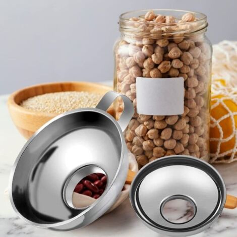 Entonnoir Cuisine Inox, Inoxydable Acier Entonnoir Large Ouverture En ...