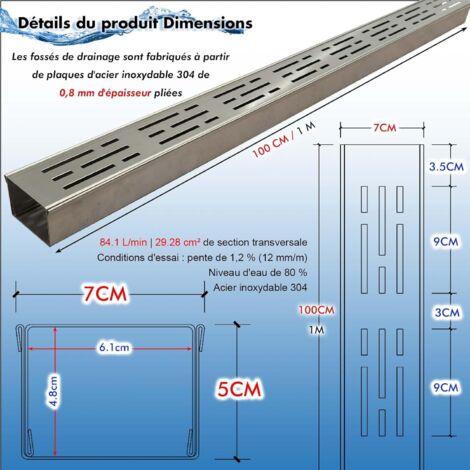 Caniveau Terrasse Extra Plat