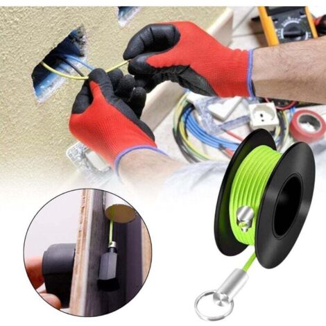 Guide Fil Magnétique Tire Fils Electrique Passe Fil Magnetique Enfile ...