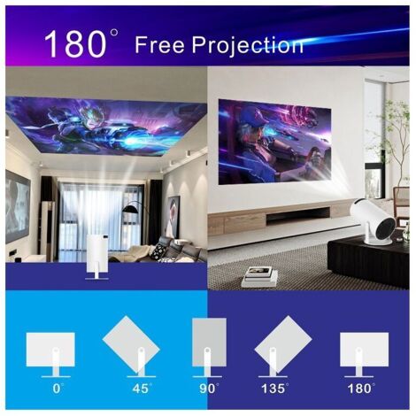 Projecteur Hy300Pro 4K portable LCD ultra haute définition pour salon ...
