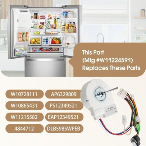 W11224591 Moteur de ventilateur d'évaporateur compatible avec ...