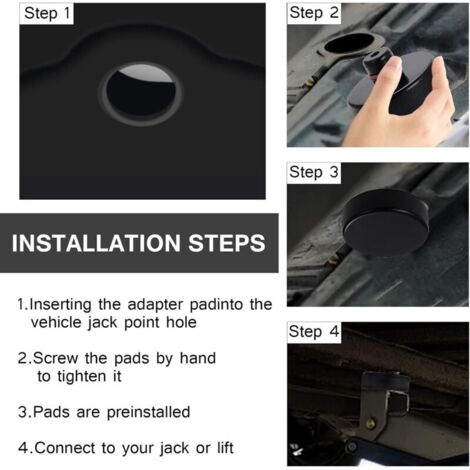 4 Pcs Tampon Cric Compatibles avec Tesla Model S/X/3/Y, Support de cric ...