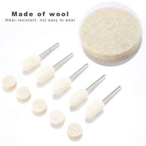102 tampons de polissage en feutre de laine, Roue de polissage abrasif ...