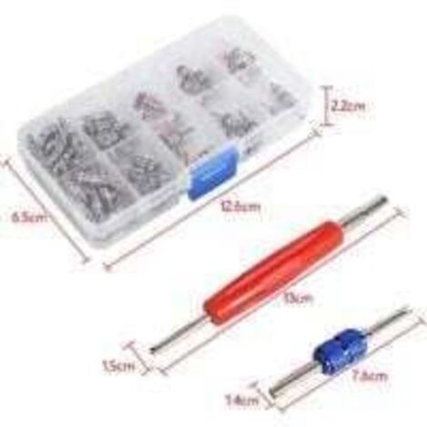 Noyaux de Valve de Réfrigération A/C R134a/R12, Assortiment de 102 ...