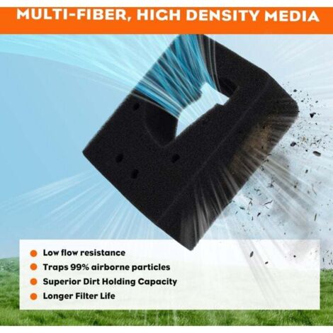 Pack de 2 éléments de filtre à Air 17211-ZM3-800 pour Honda GX22 GX31 GX 22 GX 31 moteur FG100 ...