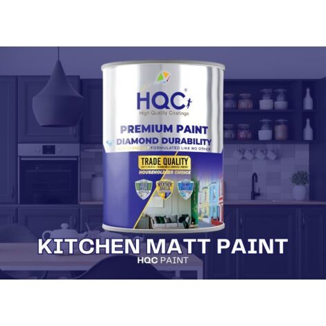 HQC Durable Kitchen Matt Paint - Washable, Grease & Stain Resistant ...