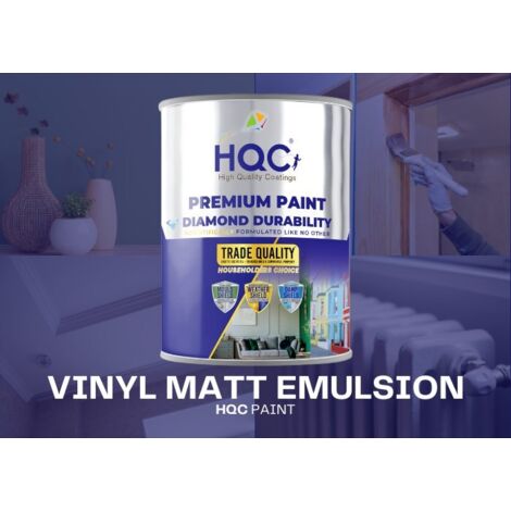 HQC Vinyl Matt Emulsion Paint - Matt Finish for Interior Walls ...