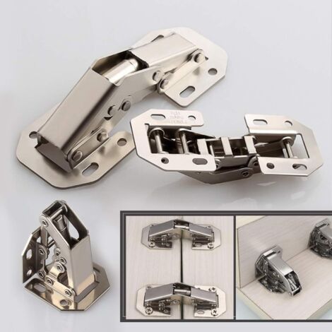 APEX 4PCS Charnière Porte Placard 90 Degrés avec Vis Amortisseur Piston ...