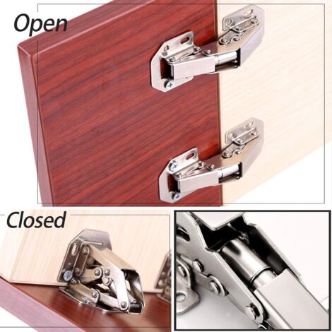 APEX 4PCS Charnière Porte Placard 90 Degrés avec Vis Amortisseur Piston ...